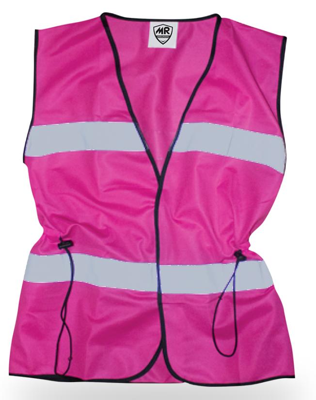 Chaleco brigadier ajustable alta visibilidad mr seguridad rosa | Uniformes Kared